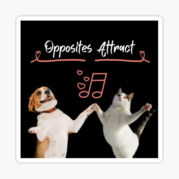 "Opposites Attract" Sticker by TriviaMystery | Redbubble