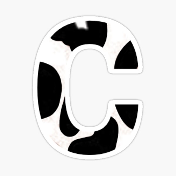 "Cow Letter "C"" Sticker by Laurenls1 | Redbubble