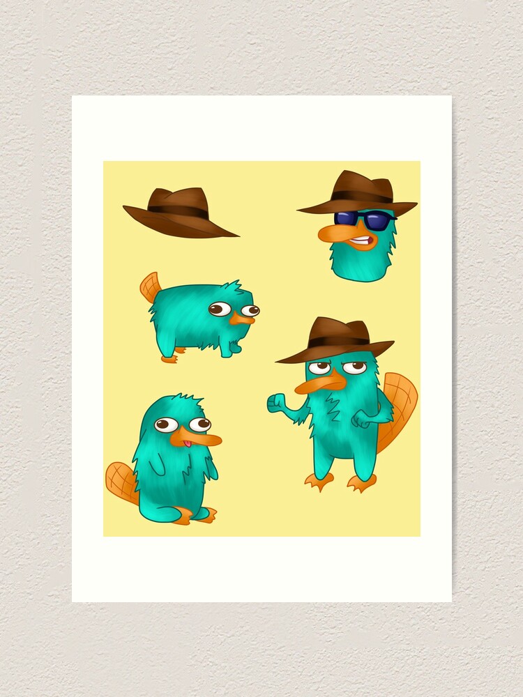 "Perry the Platypus!" Art Print by MaryDrawsStuff | Redbubble