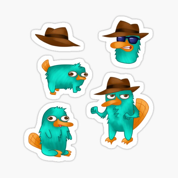 "Perry the Platypus!" Sticker for Sale by MaryDrawsStuff | Redbubble