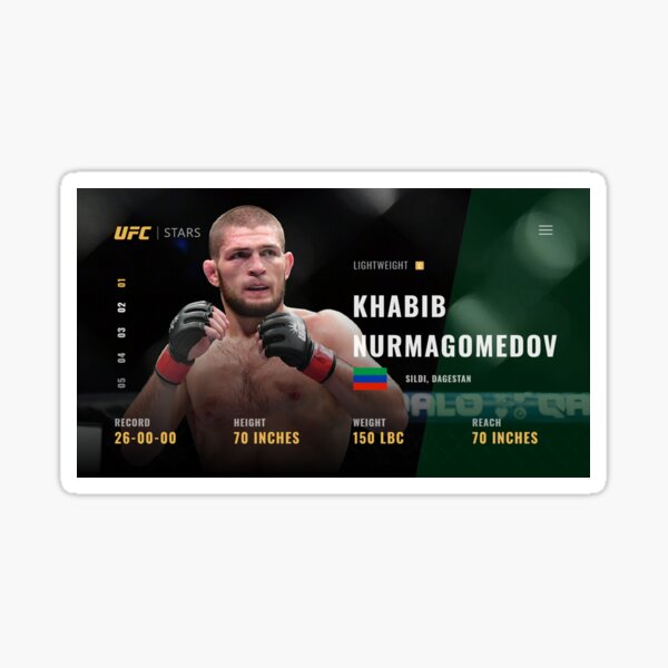 "KHABIB NURMAGOMEDOV" Sticker for Sale by Modud | Redbubble