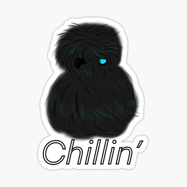 "Black silkie chillin'" Sticker for Sale by Silkies-shop | Redbubble