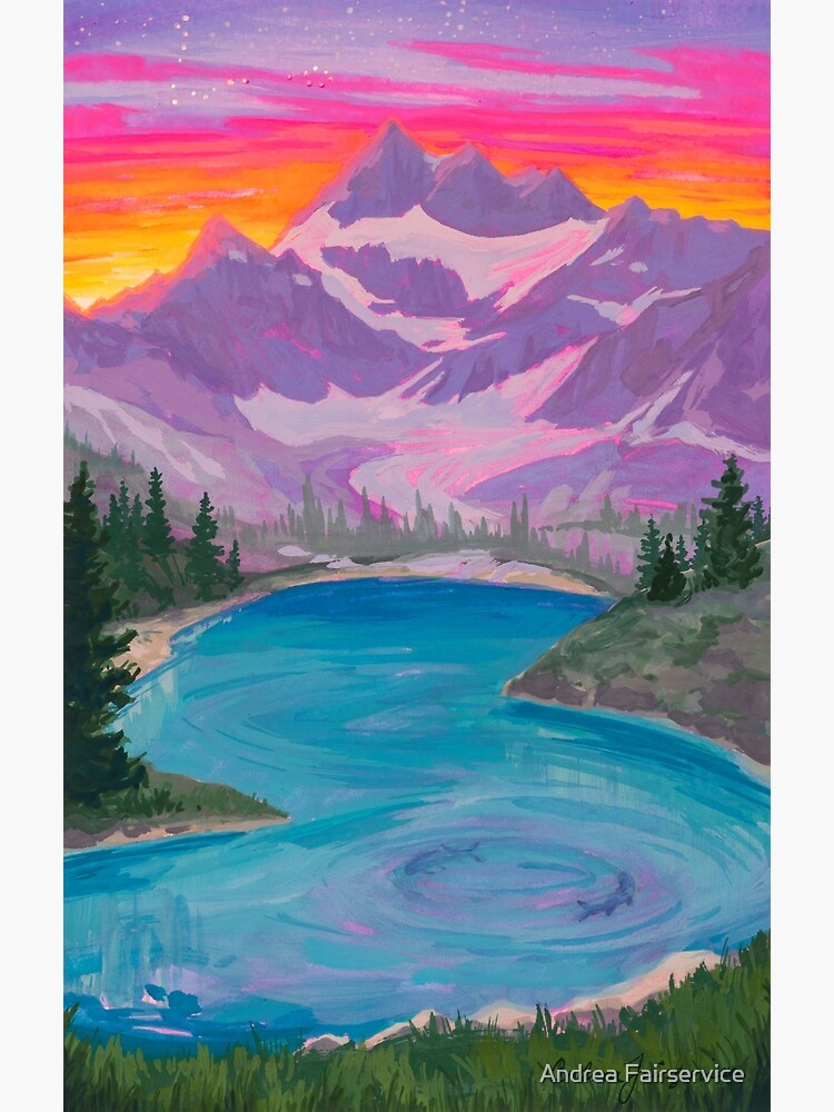 "Zodiac Signs as Landscape Paintings - Pisces" Art Print for Sale by ...