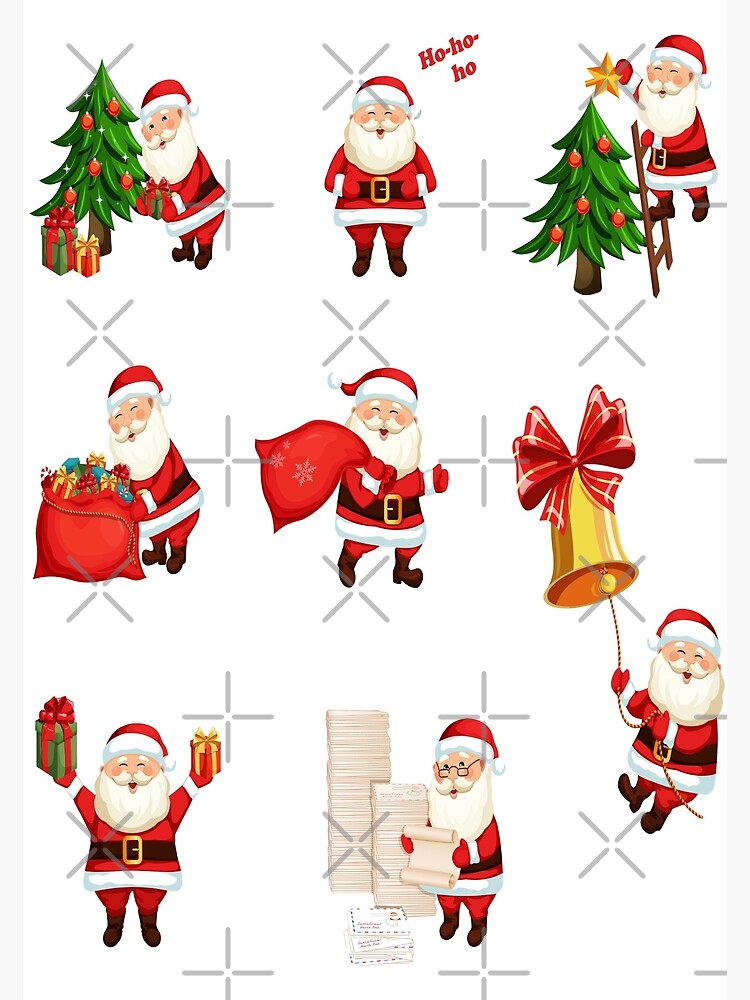 "Santa At Work (New Santa Clause Sticker Pack)" Poster by GamBeeno ...