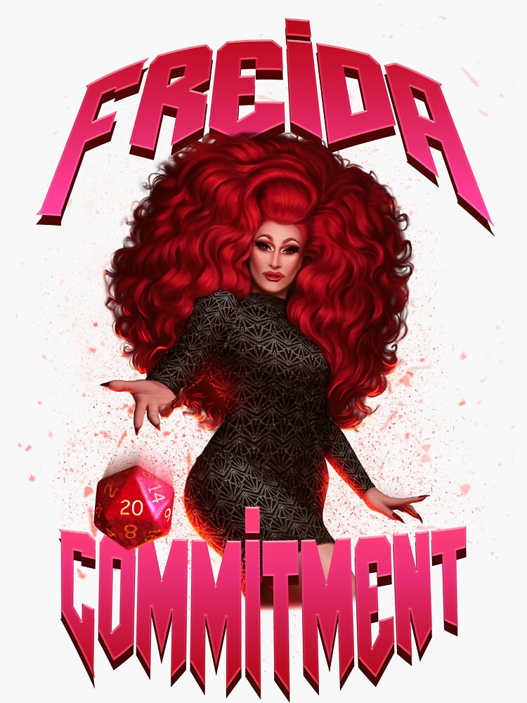 "Freida Commitment Dungeon Mistress" Sticker for Sale by FreidaCommitDQ ...