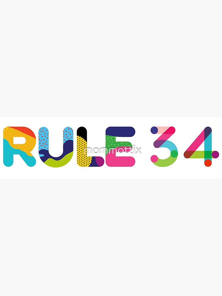 "Rule 34" Framed Art Print for Sale by mommottix | Redbubble