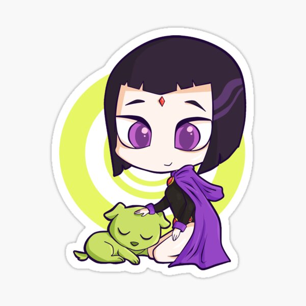 "Raven and Beast Boy" Sticker for Sale by panchy | Redbubble