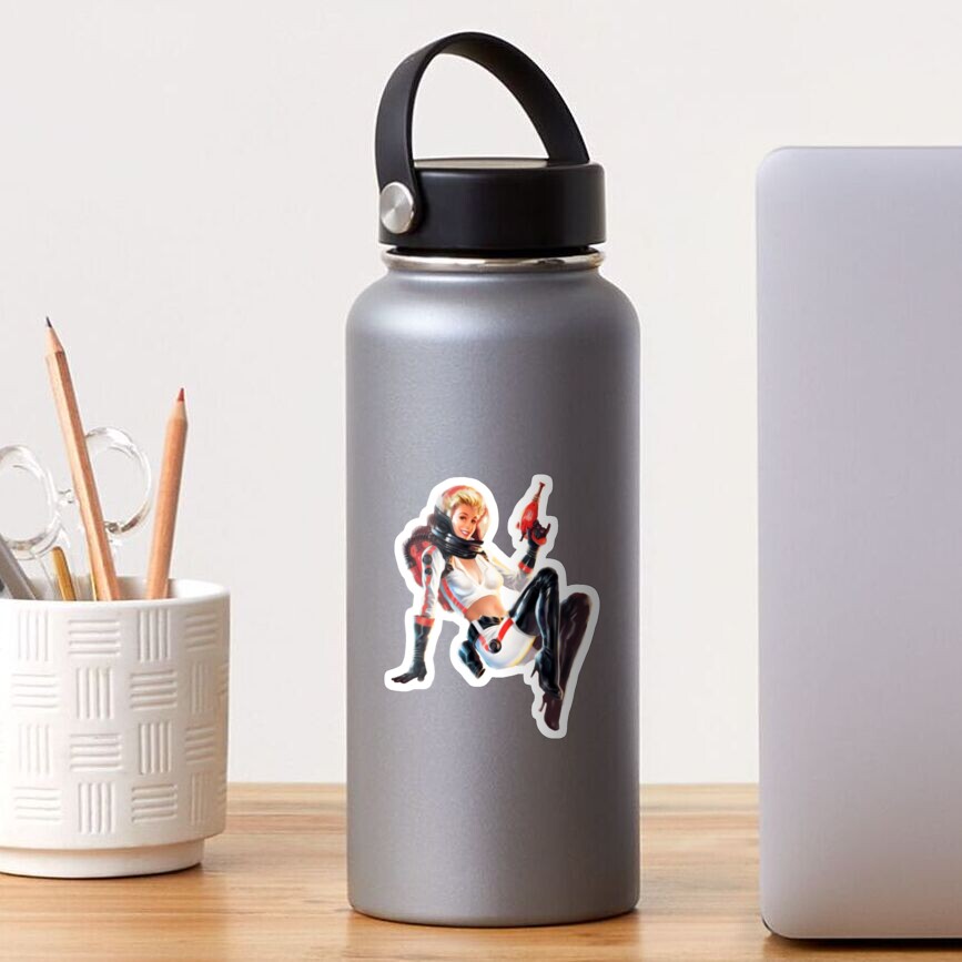 "Pinup Nuka Cola Girl weathered" Sticker for Sale by Hughbris | Redbubble