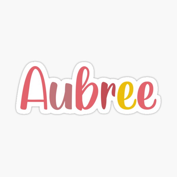 "Aubree" Sticker for Sale by coralscreations | Redbubble