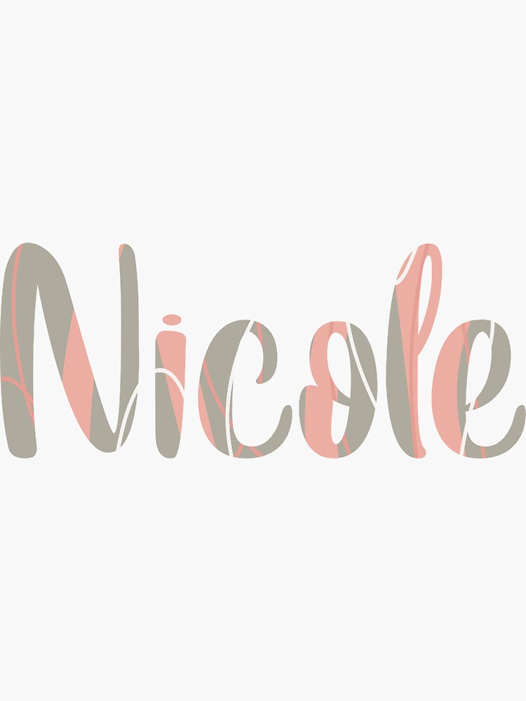 "Nicole" Sticker for Sale by coralscreations | Redbubble