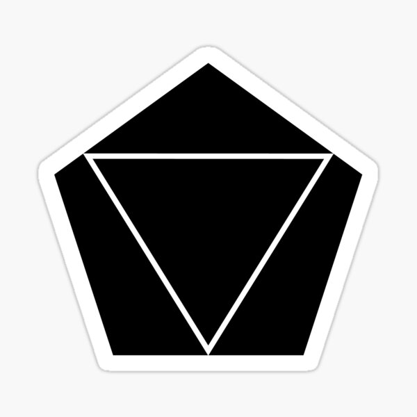"Black Tri-Hexagon " Sticker for Sale by Greenwood2112 | Redbubble