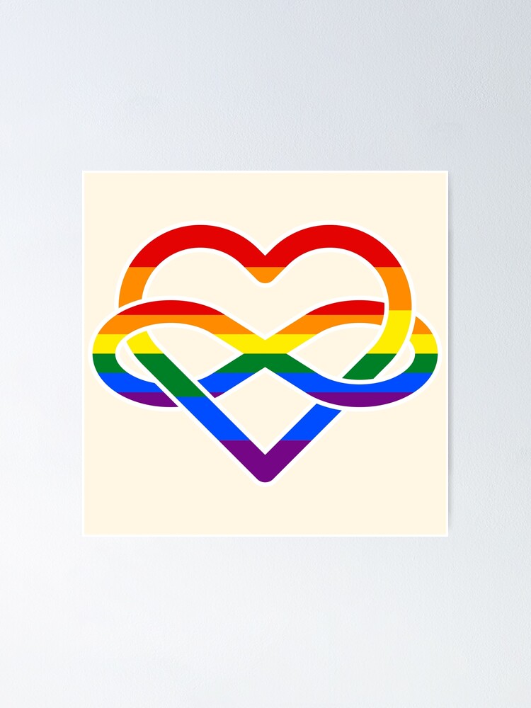 "Rainbow Polyamory Infinity Heart" Poster by TheGoodChad | Redbubble