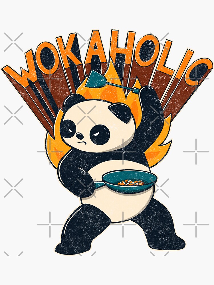 "Workaholic Wokaholic Panda" Sticker for Sale by maijimenez | Redbubble