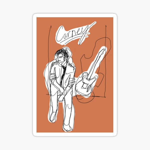 "Orange Carney Sketch" Sticker for Sale by CalebCarneyBlue | Redbubble