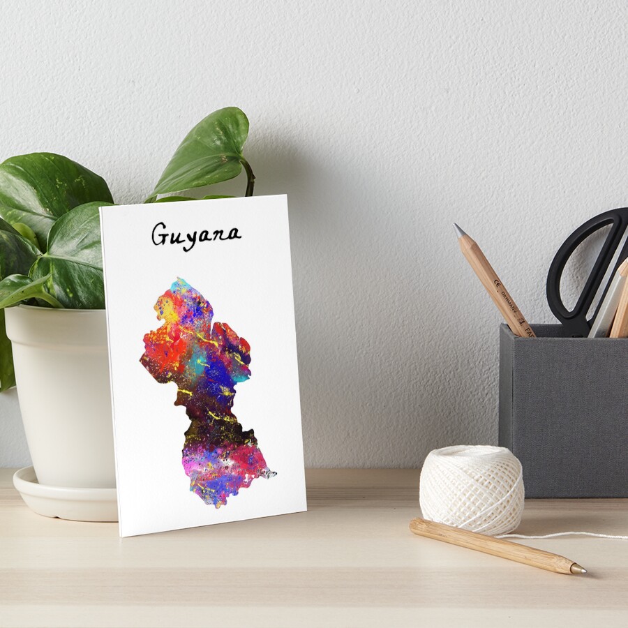 "Guyana Quote Art Design Inspirational Motivationa" Art Board Print by ...