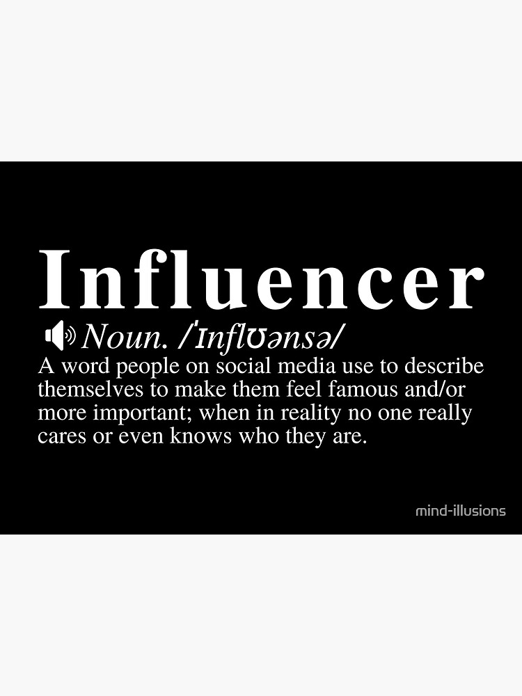 "Funny Influencer Definition: A word people on social media use to ...