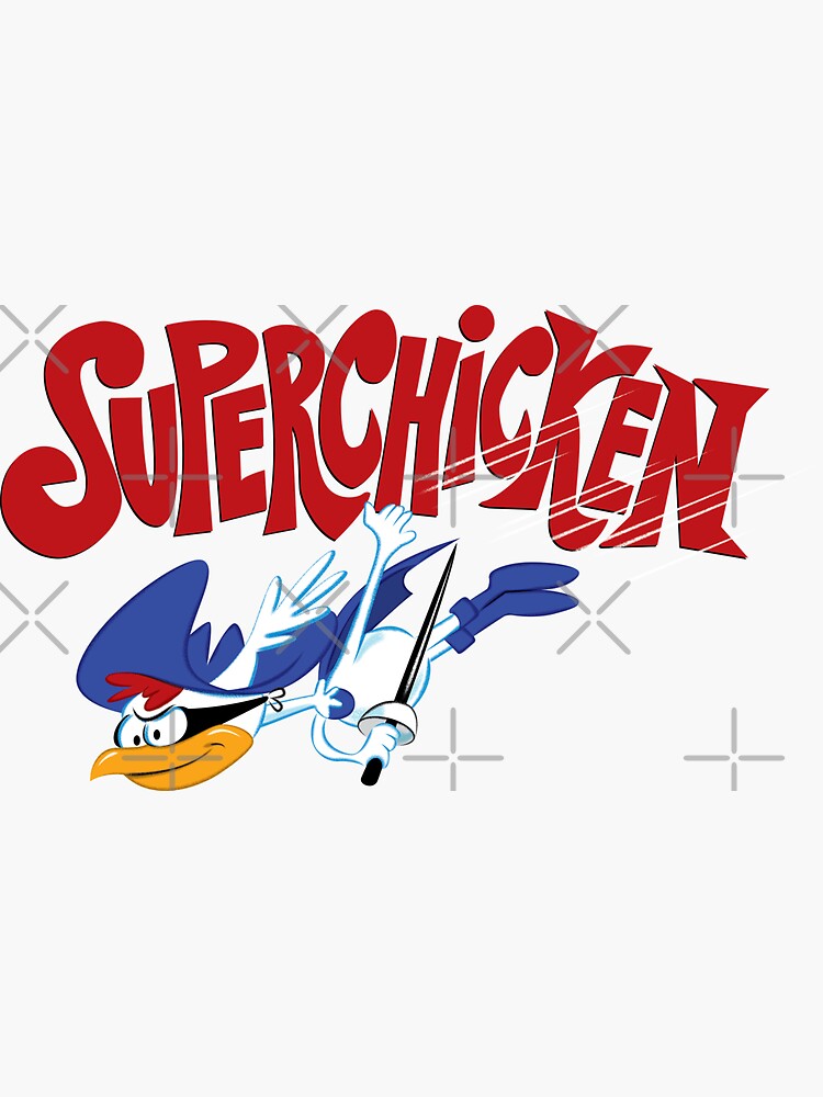 "Super Chicken" Sticker for Sale by GraficBakeHouse | Redbubble