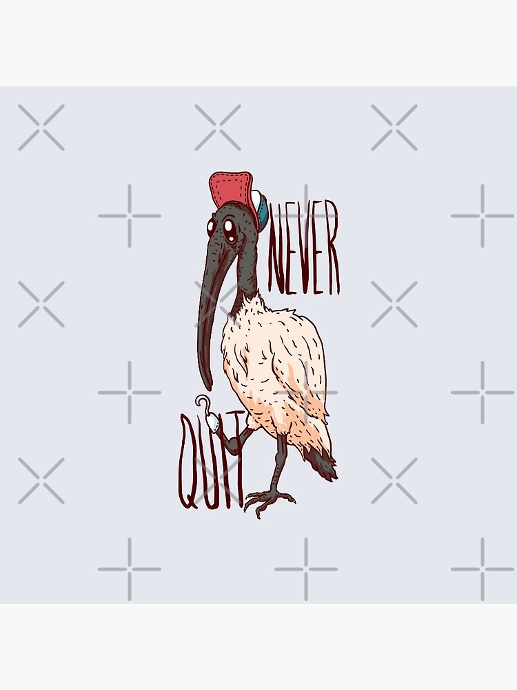 "Never Quit - Bin Chicken | Aussie Trash Bird | White Ibis | Tip Turkey ...