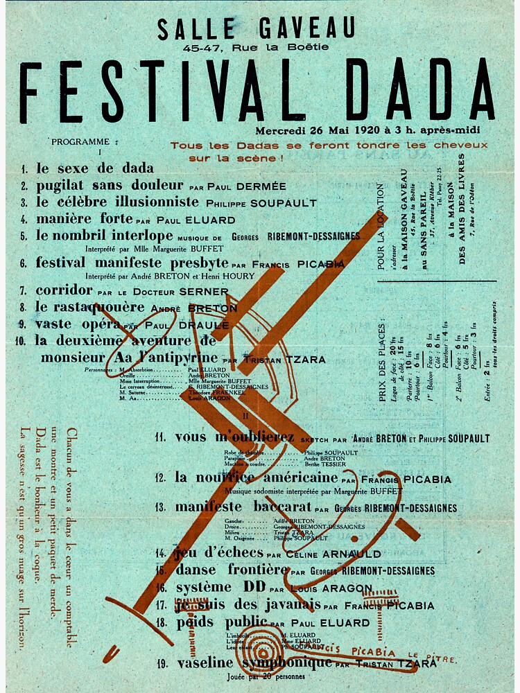"Dada Festival Poster, MCM" Sticker for Sale by publicremix | Redbubble