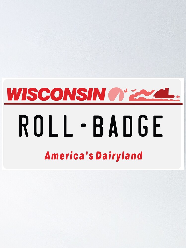 "Roll Badge License Plate" Poster for Sale by lemon-bright | Redbubble