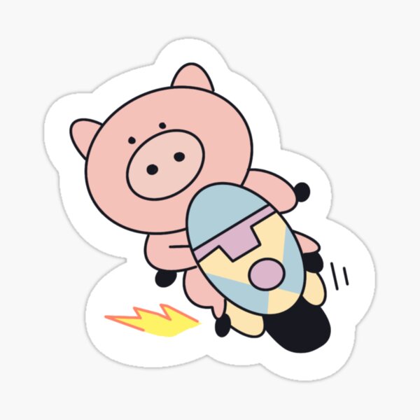 "Pig " Sticker for Sale by ellen-d | Redbubble
