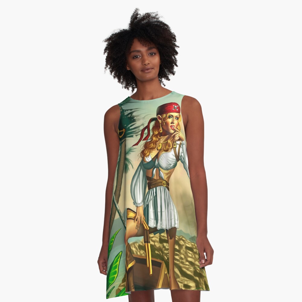 "Pirate Girl" Sticker for Sale by George Patsouras | Redbubble