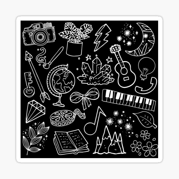 "Black & White Collage" Sticker for Sale by HeatherRothrock | Redbubble