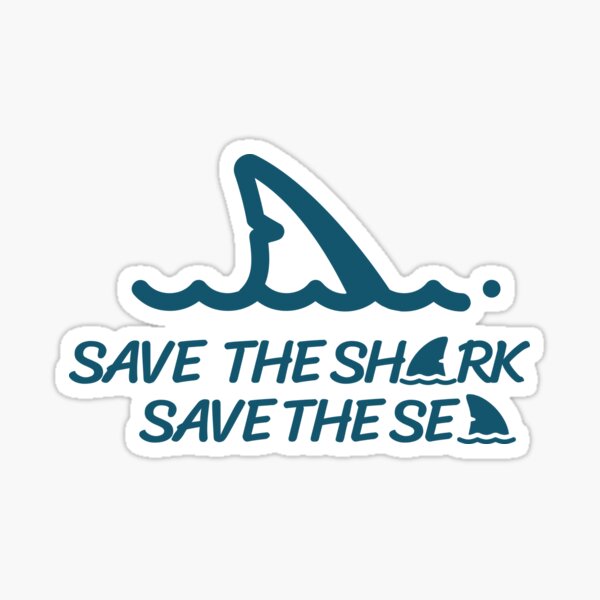 "Save the sharks save the sea" Sticker for Sale by khunnuchz | Redbubble
