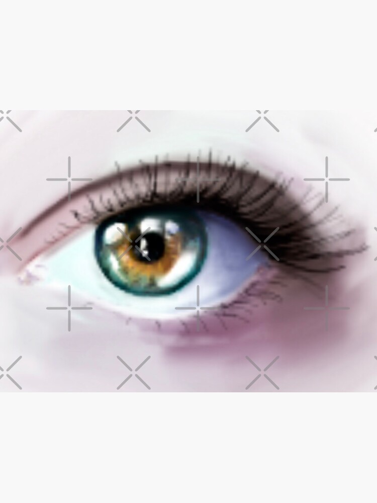 "Turquoise-and-gold eye drawing" Sticker for Sale by Gryffindor-Girl ...