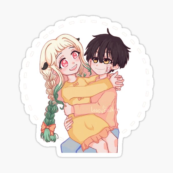"Hanako and Yashiro" Sticker for Sale by Leafy-daikon | Redbubble