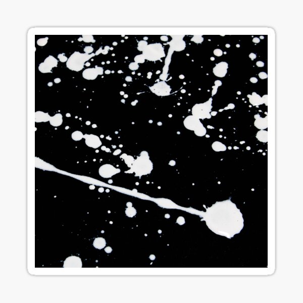 "White splatter on black back ground" Sticker for Sale by jkulling ...