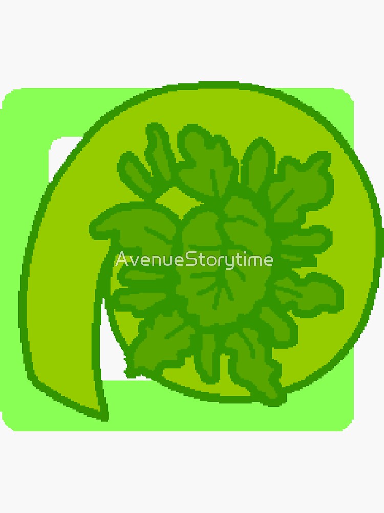 "Cute Fiddlehead Fern- Decorative Seasonal Vegetable" Sticker for Sale ...