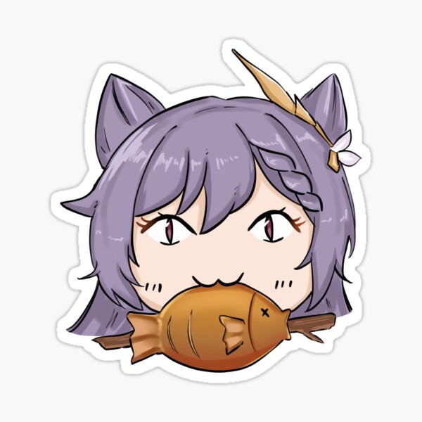 "Cat-qing (Genshin Impact Keqing Chibi)" Sticker for Sale by hbeatsart ...