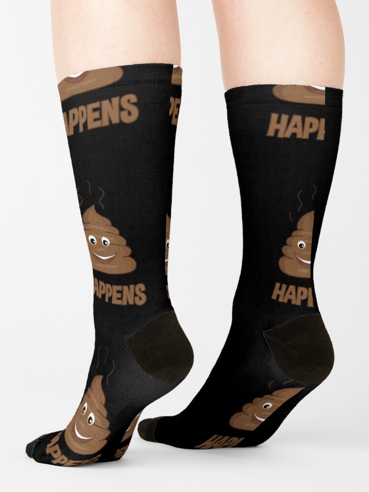 "Shit Happens Smiley" Socks for Sale by artado | Redbubble