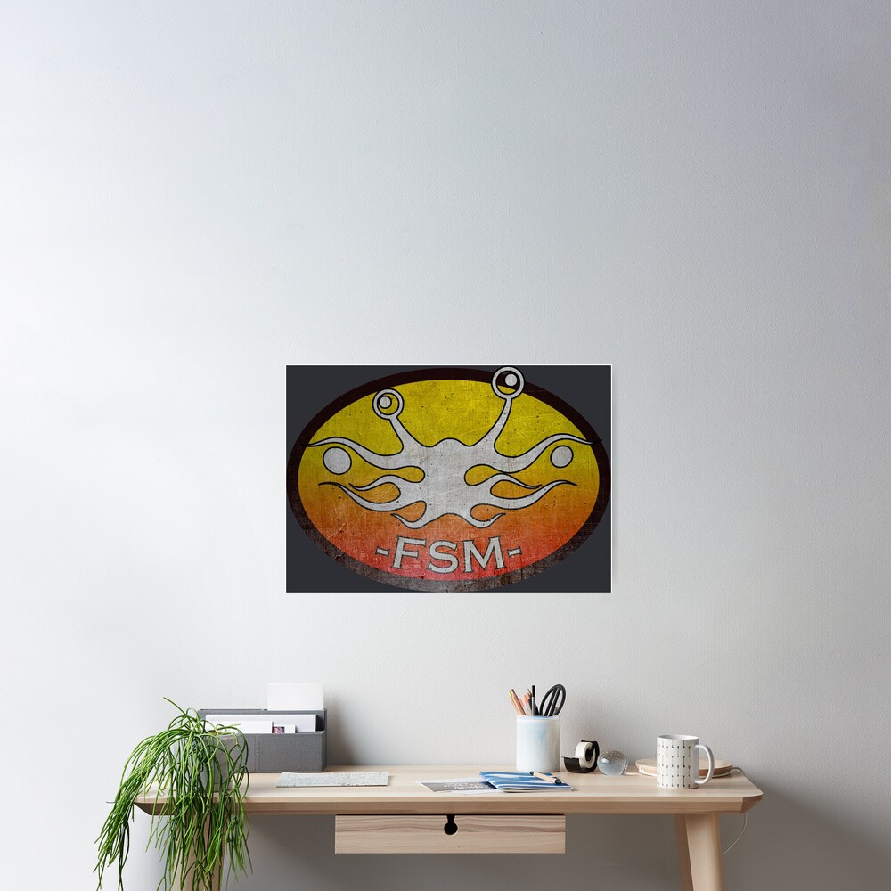 "Flying Spaghetti Monster logo - Vliegend Spaghettimonster logo" Poster ...