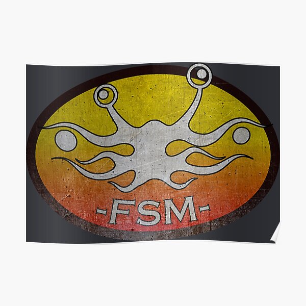 "Flying Spaghetti Monster logo - Vliegend Spaghettimonster logo" Poster ...