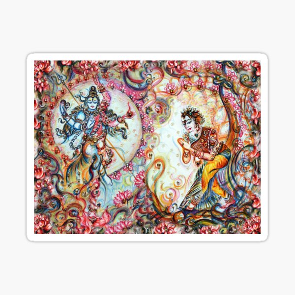 "Devotional dance to Shiva Shakti " Sticker for Sale by hlmalik | Redbubble