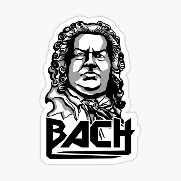 "Metal Bach (black, white & grey)" Sticker for Sale by helenacooper ...