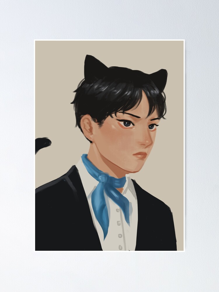 "Catboy Kageyama" Poster by sberrymacchiato | Redbubble
