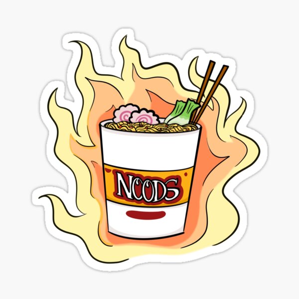 "Fire Noods " Sticker by jyonamaker2081 | Redbubble