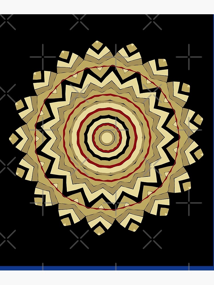 "Tan and Black Mandala Print" Art Print by ModkMerch | Redbubble