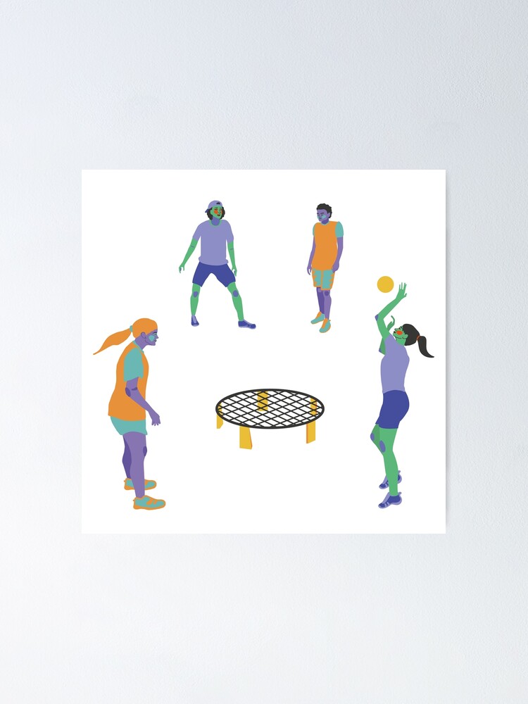"Roundnet team" Poster by Cat-designs | Redbubble