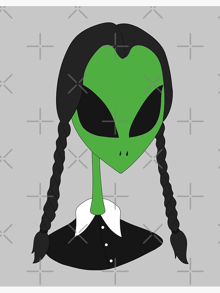 "Alien Wednesday Addams" Poster by myacideyes | Redbubble