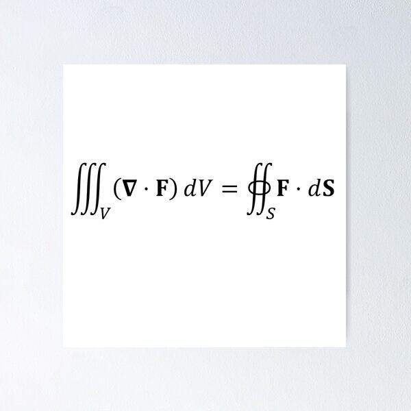 "divergence theorem equation, differential calculus and math" Poster ...