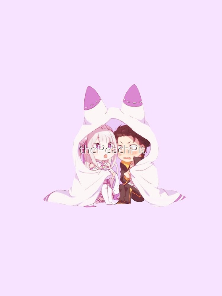 "Re:Zero Subaru Natsuki and Emilia Chibi" iPhone Case for Sale by ...