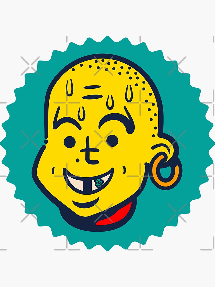 "The original spinach teeth guy with a happy smile" Sticker for Sale by ...