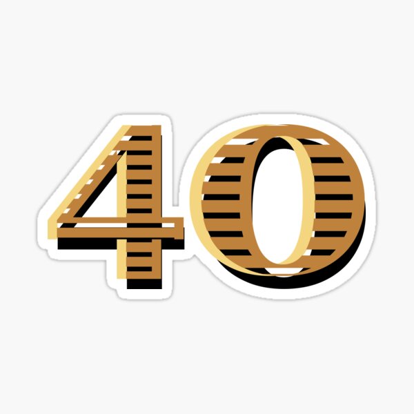 "40 Vintage Elegant Gold Number Forty" Sticker for Sale by Kiwwwi ...