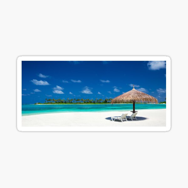 "Beach In Maldives" Sticker for Sale by paradiskt | Redbubble