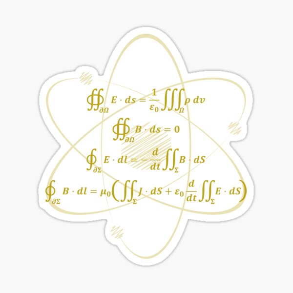 "Maxwell equations" Sticker for Sale by Keno185 | Redbubble