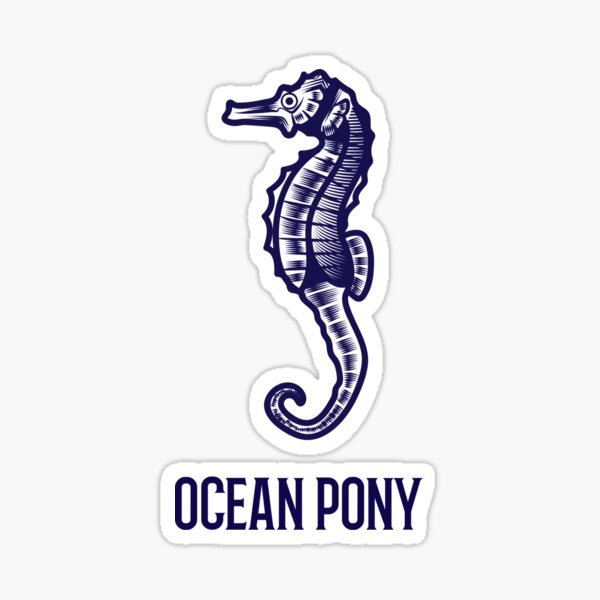 "Ocean Pony" Sticker for Sale by BrooklynTheory | Redbubble
